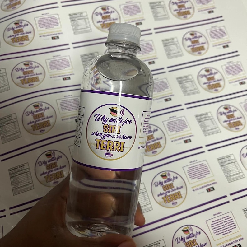 Custom Water Bottle Lables, Mini Water Bottle Labels - Etsy