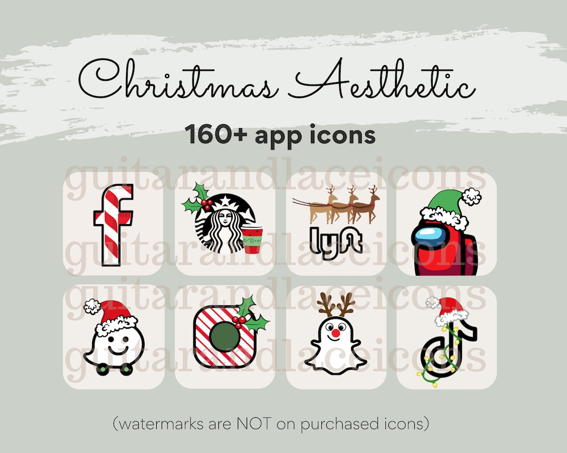 Christmas Aesthetic App Icons Christmas Apps Christmas - Etsy UK