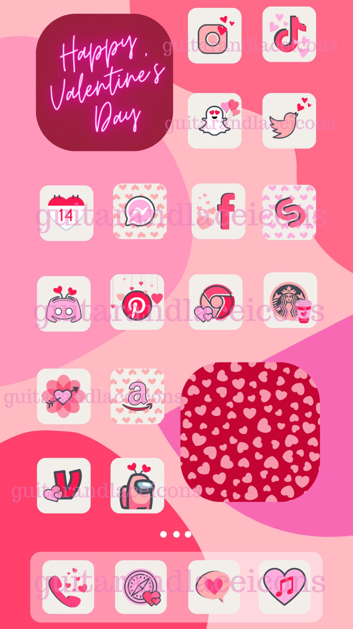 Valentine's Day Aesthetic App Icons Widgets Iphone | Etsy