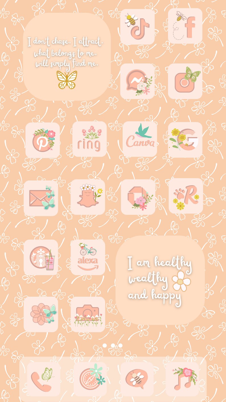 Spring App Icons Springtime Aesthetic App Icons Iphone App - Etsy
