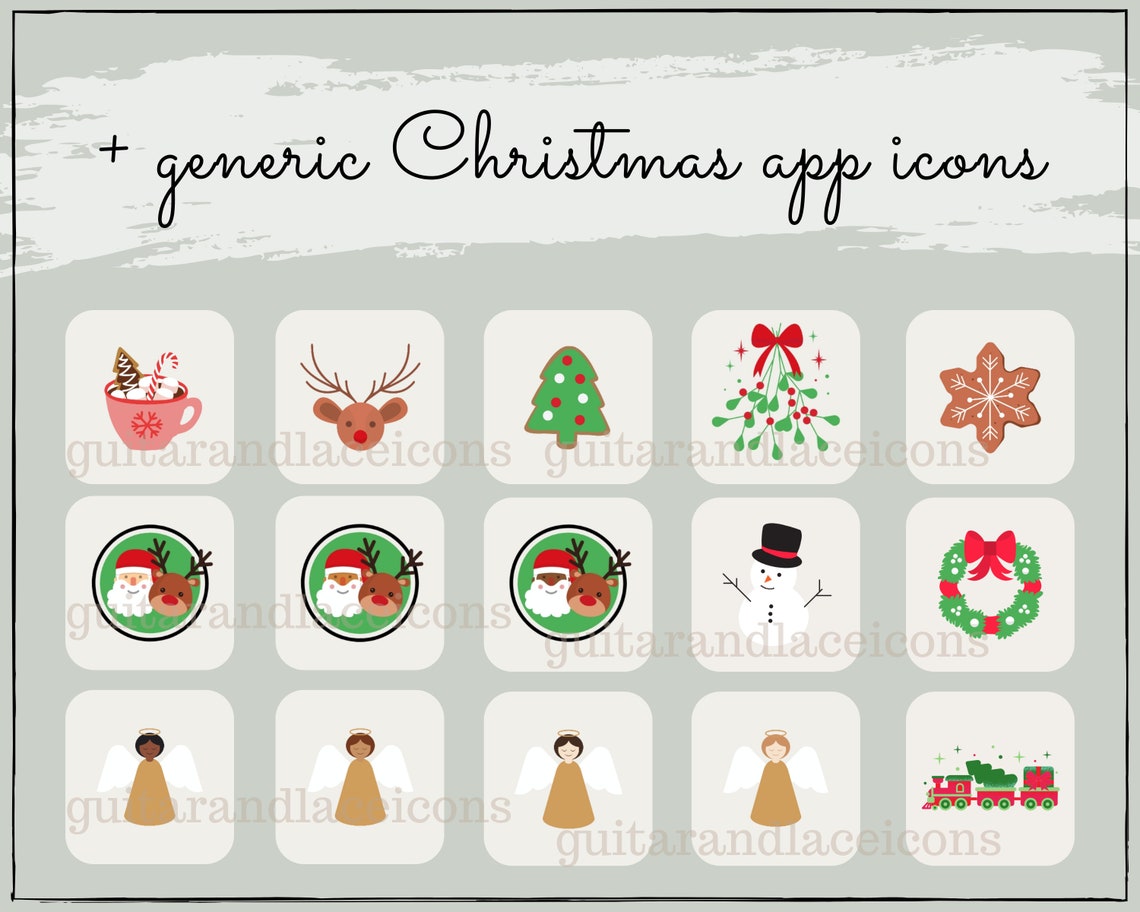 Christmas Aesthetic App Icons Christmas Apps Christmas - Etsy
