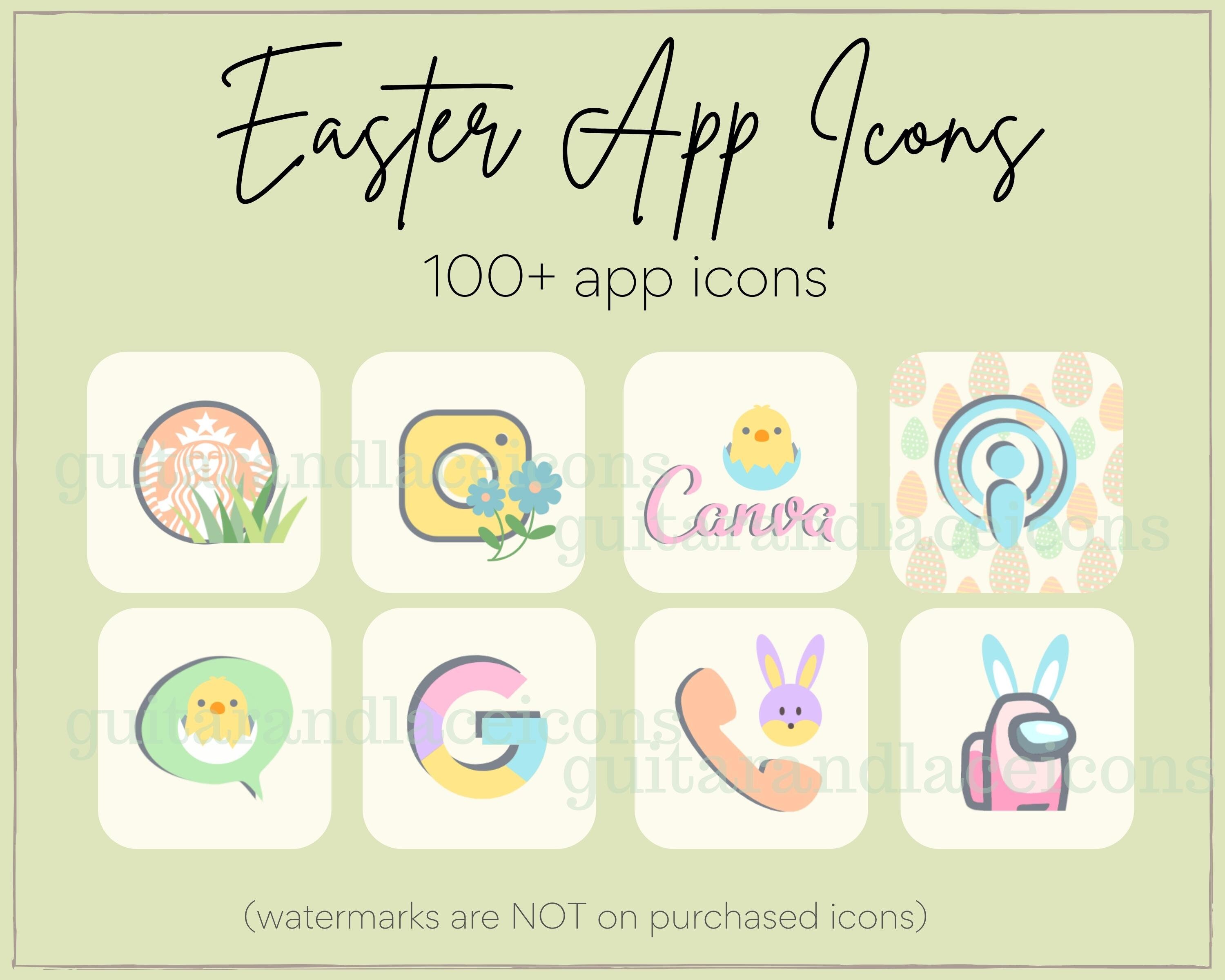Easter App Icons Easter Aesthetic Apps Spring Aesthetic | Etsy