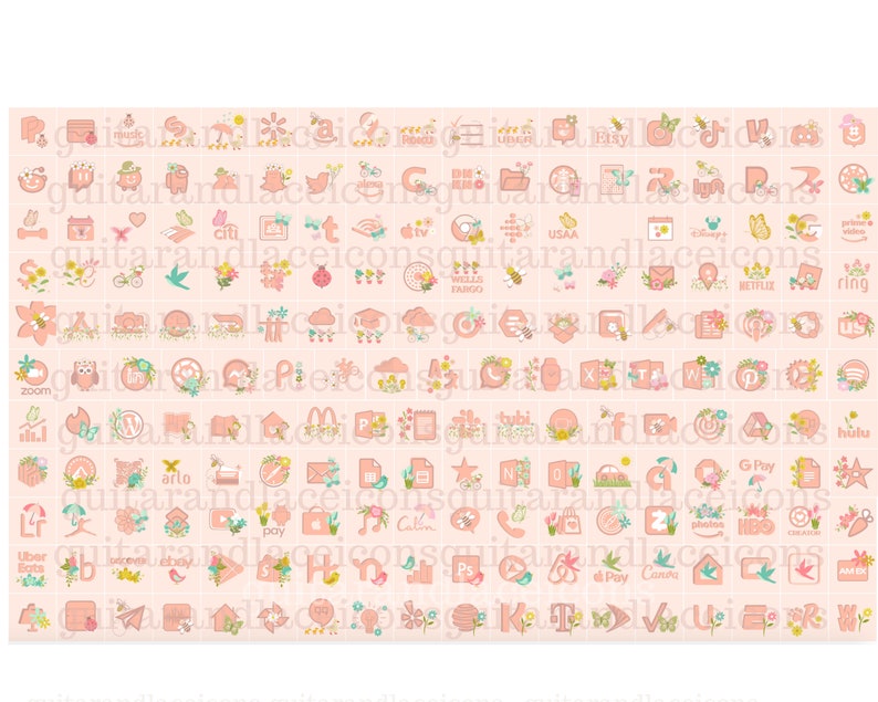 Spring App Icons Springtime Aesthetic App Icons Iphone App - Etsy