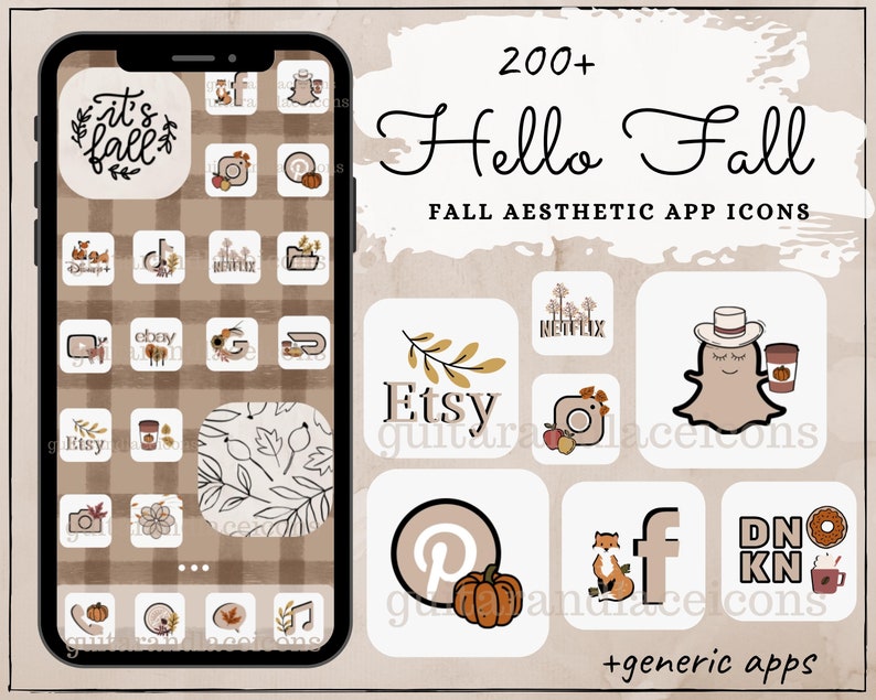 Fall Aesthetic App Icons Fall Widgets Autumn Phone - Etsy