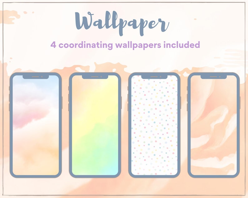 Rainbow Aesthetic App Icons | Rainbow Color App Icon Pack | Summer App ...