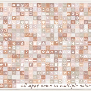 Boho Tan & Pink App Icons + Widgets | iPhone Apps | Android Apps ...