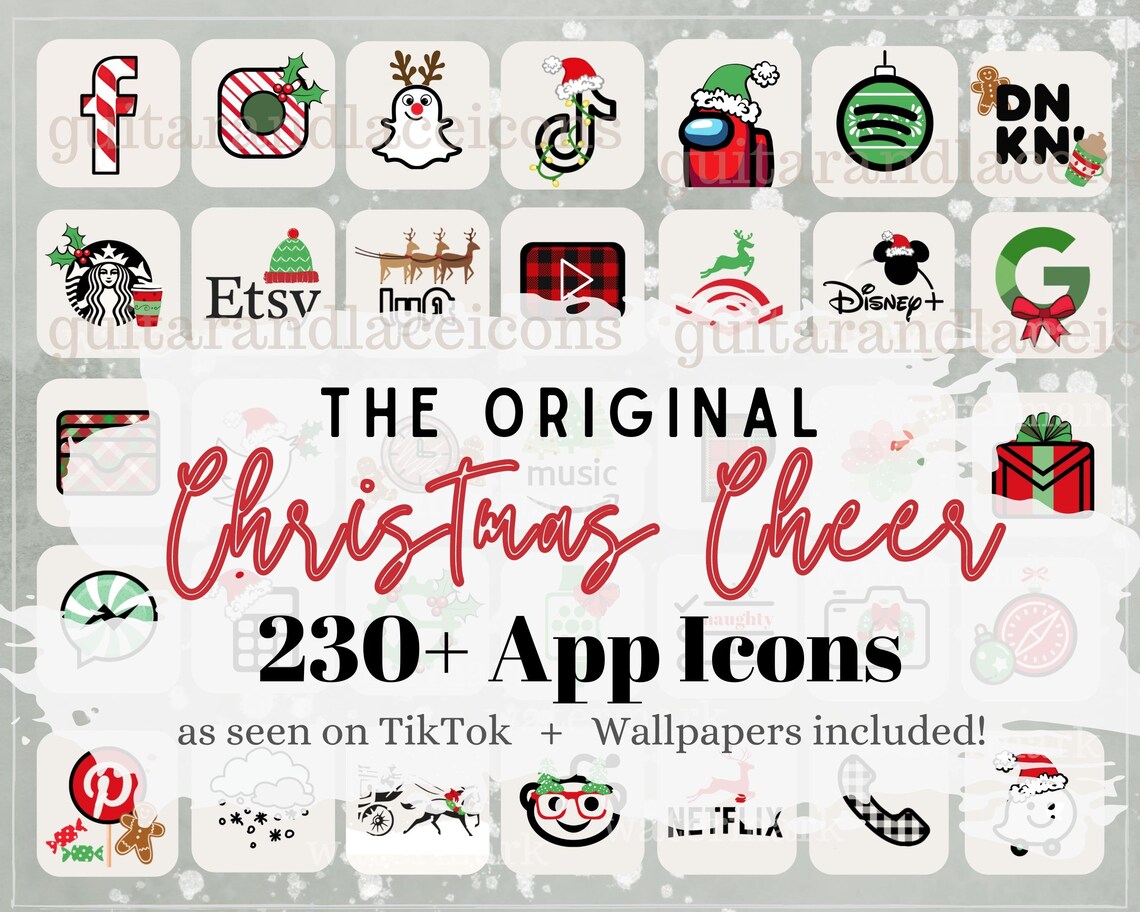Christmas Aesthetic App Icons Christmas Apps Christmas - Etsy UK
