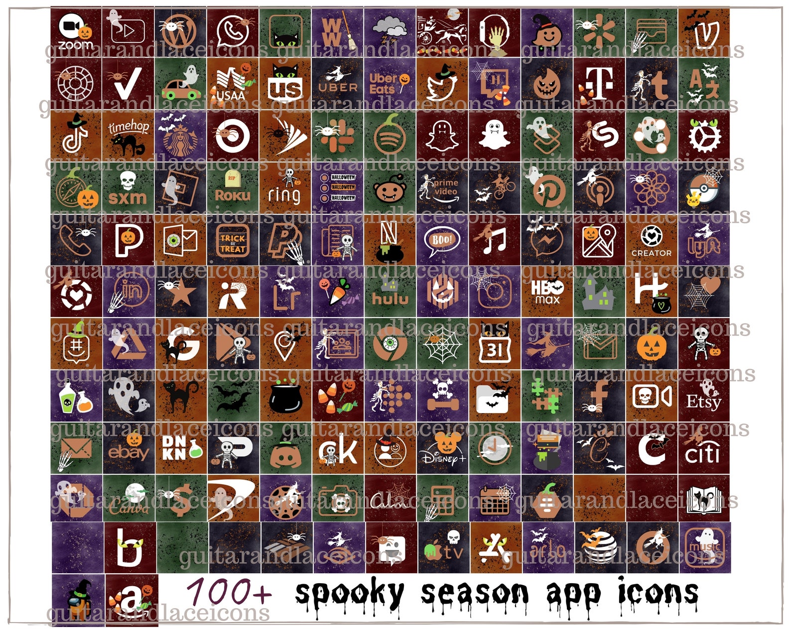 Halloween Aesthetic Iphone App Icons Iphone Widgets Spooky - Etsy