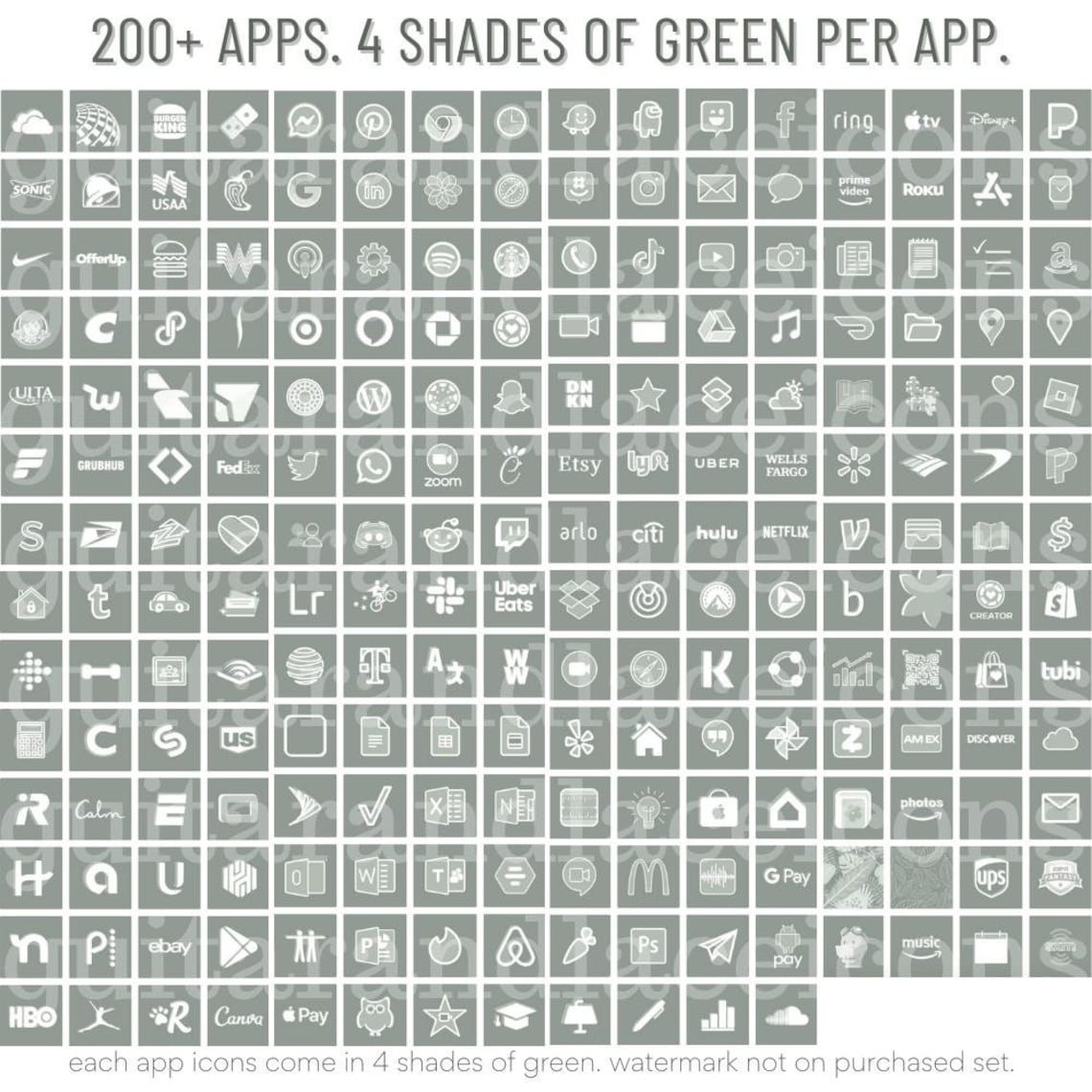 Sage Green App Icons Sage Green Aesthetic Apps Green App - Etsy