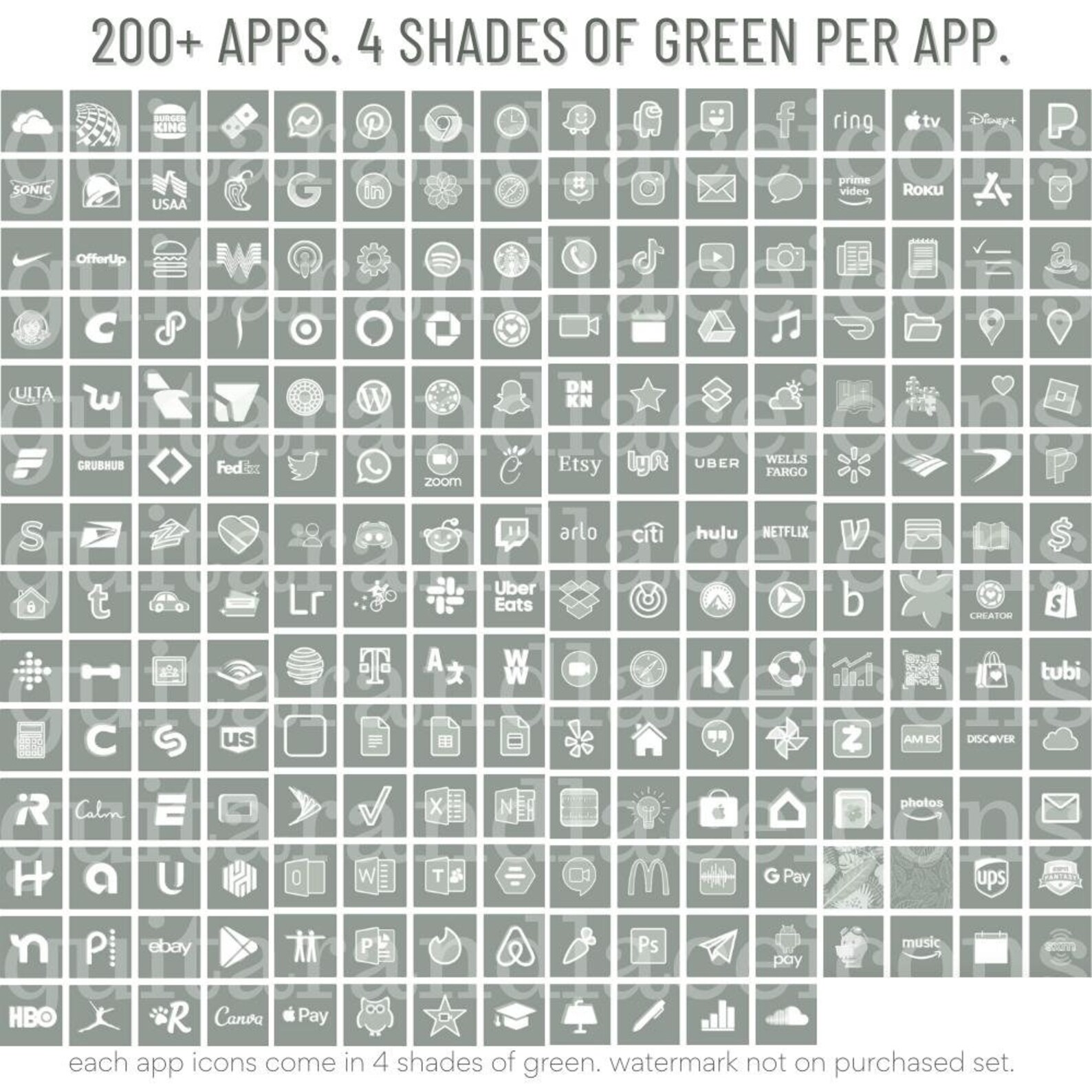 Sage Green App Icons Sage Green Aesthetic Apps Green App - Etsy