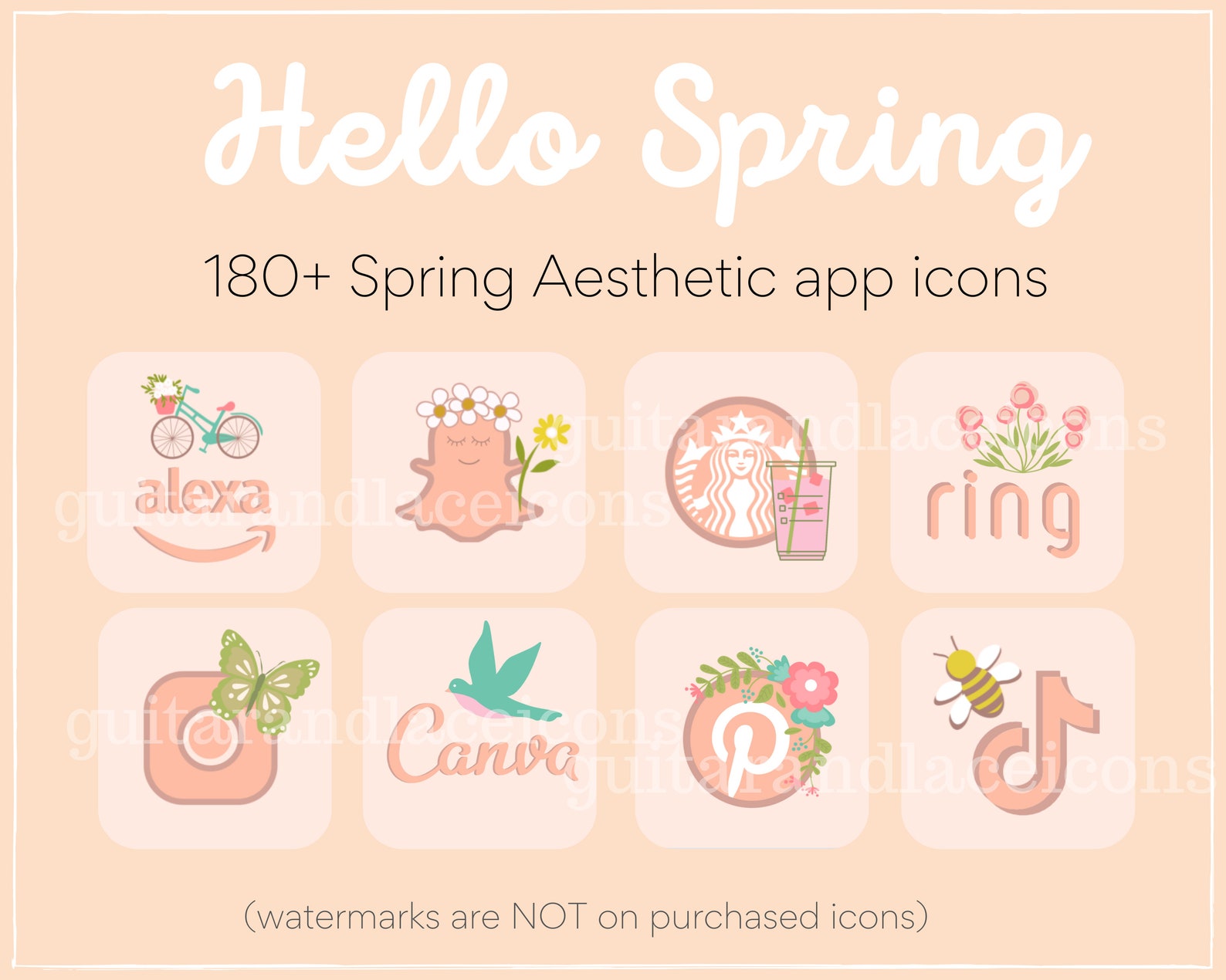 Spring App Icons Springtime Aesthetic App Icons Iphone App - Etsy