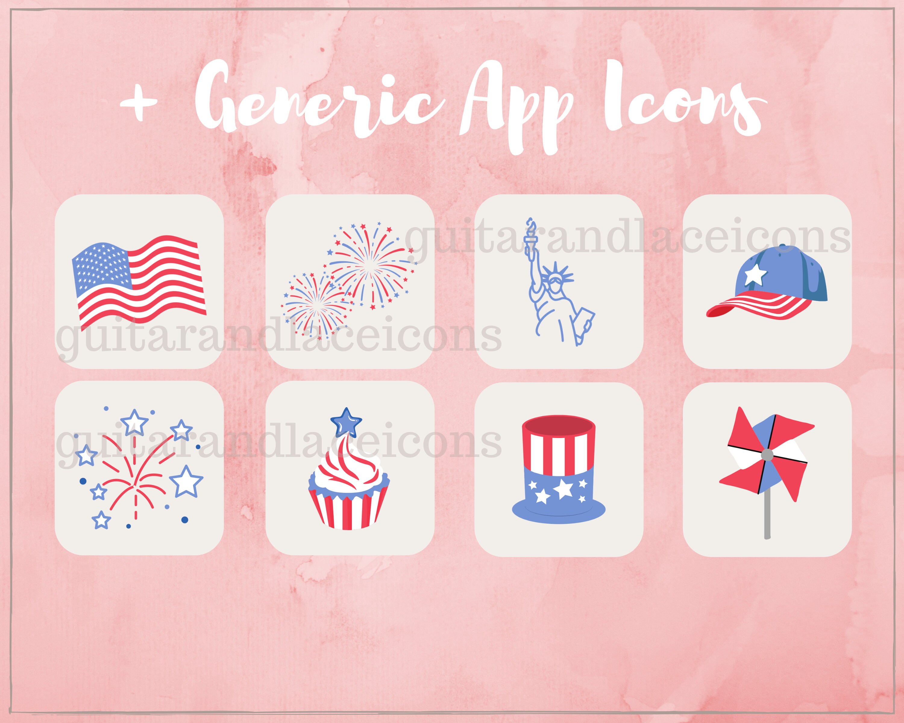 4th of July App Icons | 4th of July Aesthetic Apps | Summer Aesthetic ...