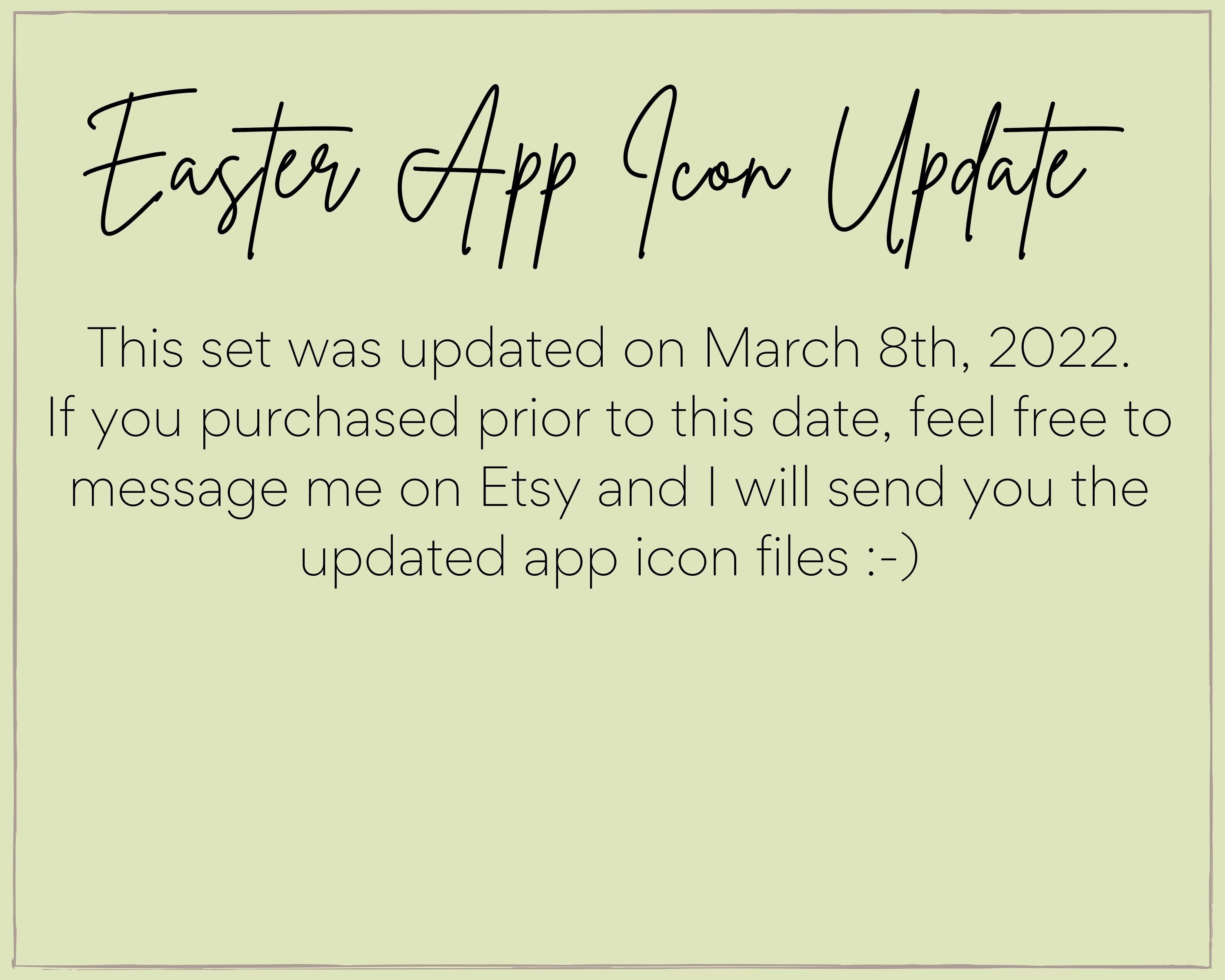 Easter App Icons Easter Aesthetic Apps Spring Aesthetic | Etsy