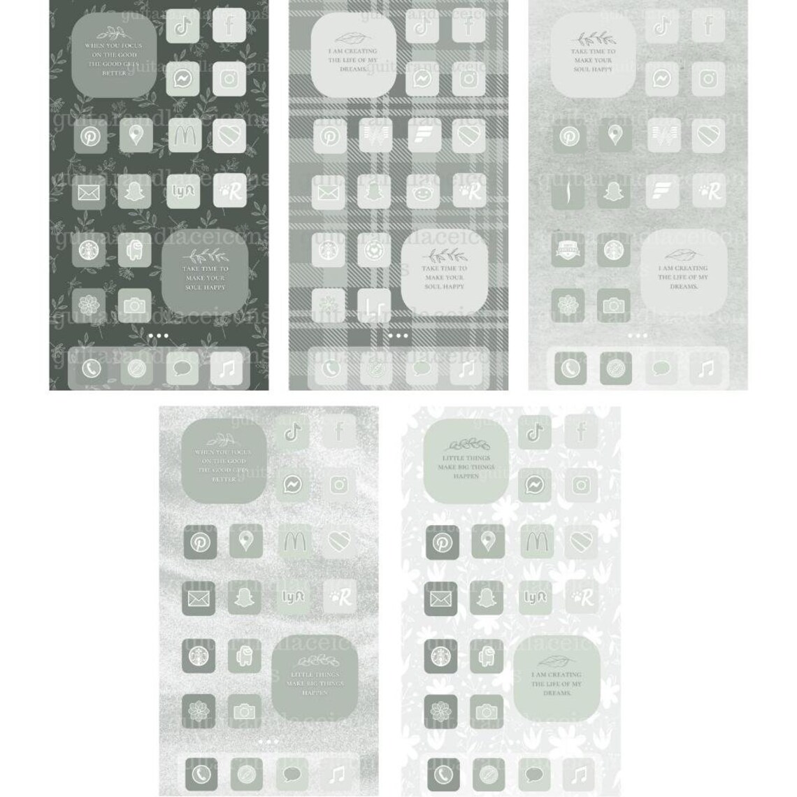 Sage Green App Icons Sage Green Aesthetic Apps Green App - Etsy