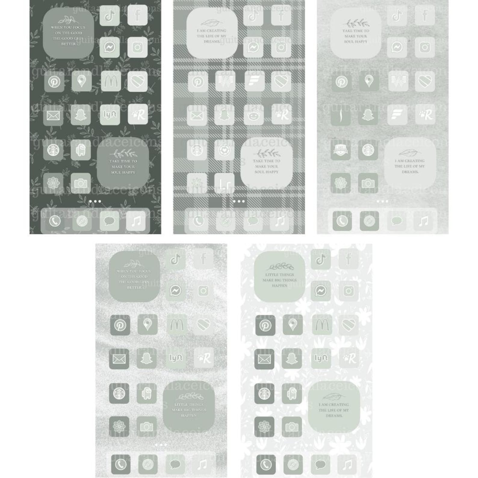 Sage Green App Icons Sage Green Aesthetic Apps Green App - Etsy