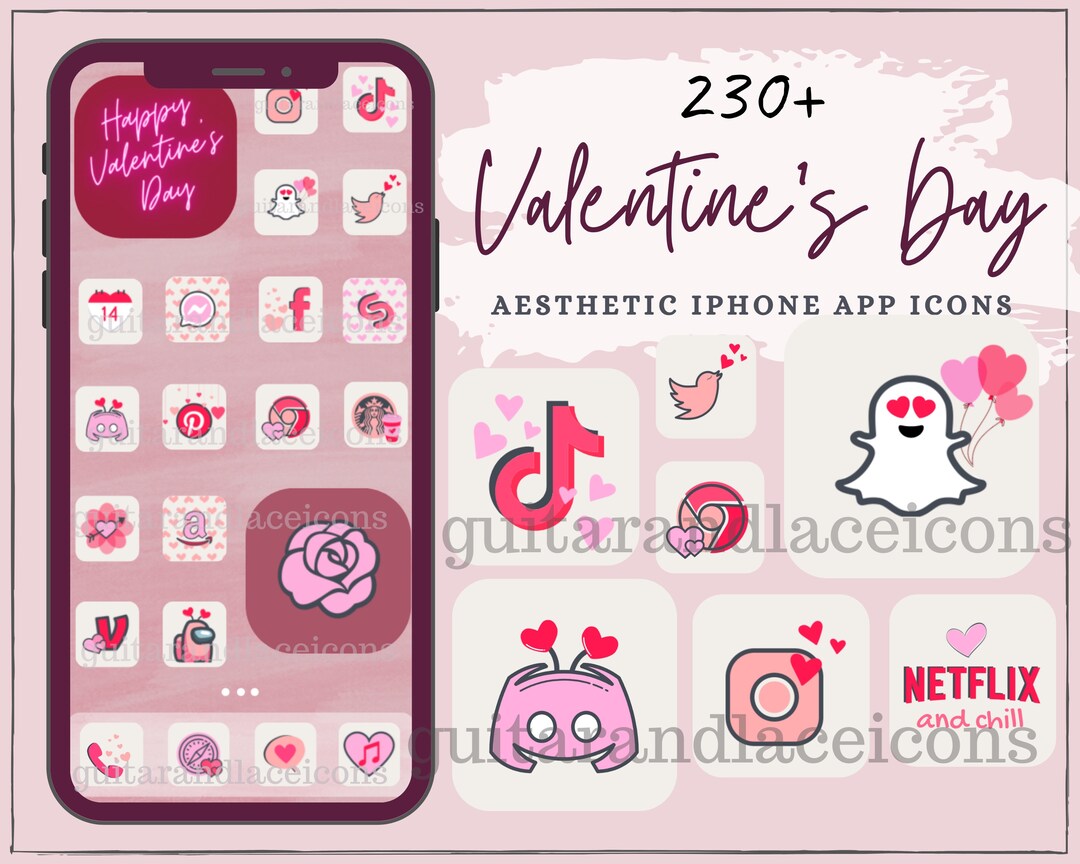 Valentine's Day Aesthetic App Icons + Widgets | iPhone Apps | Android ...