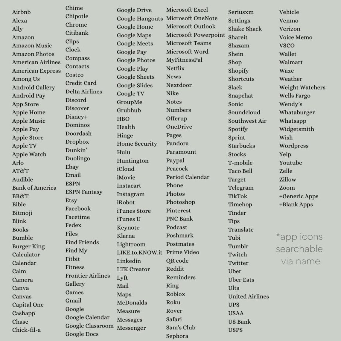 Sage Green App Icons Sage Green Aesthetic Apps Green App - Etsy