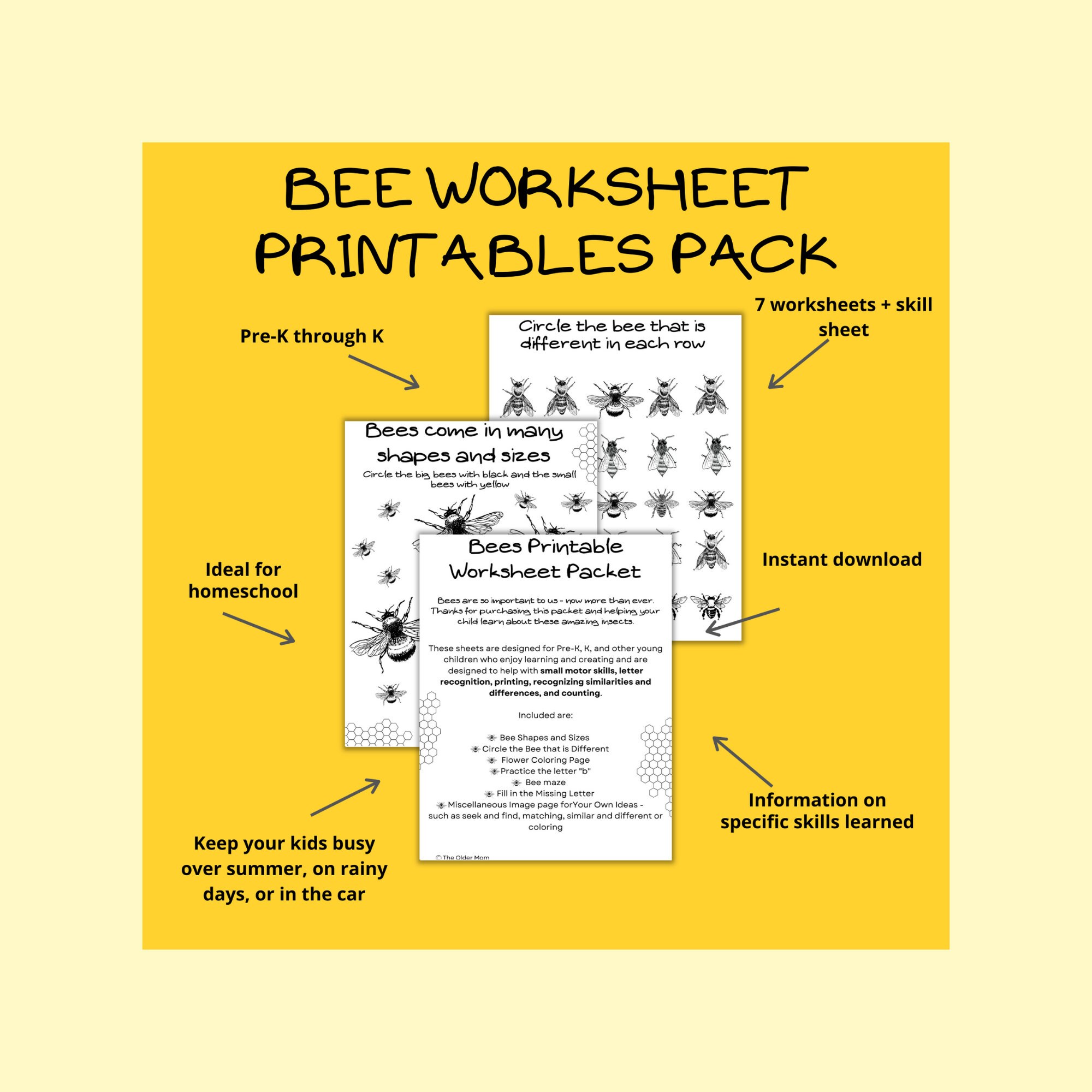 Insect Printables Bundle | Printable Insect Worksheet Bundle | Insect ...