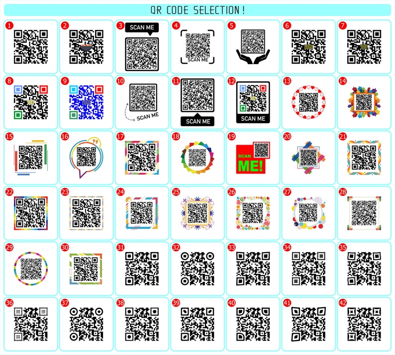 QR CODE Menu QR Code Menu Sign Plastic Table Menu durable - Etsy