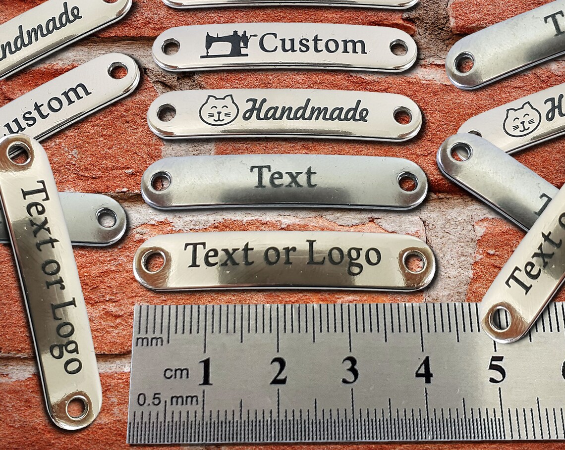 Custom Metal Labelpersonalized Metal Tag t-shirt Cardigan | Etsy