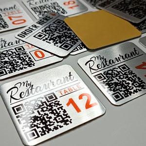 QR Code Menu Sign | Scan to View Menu | Metal Table Menu | Restaurant ...