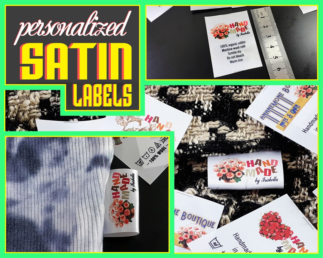 Custom Satin Labels,colored Satin Label, Custom Fabric Labels ,logo ...