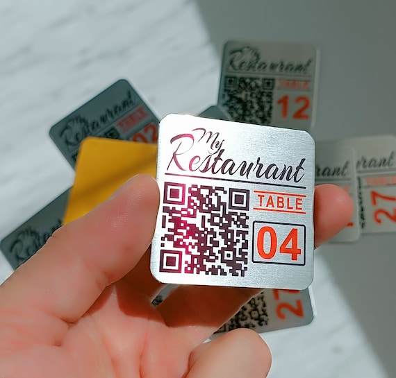 QR Code Menu Sign Scan to View Menu Metal Table Menu - Etsy