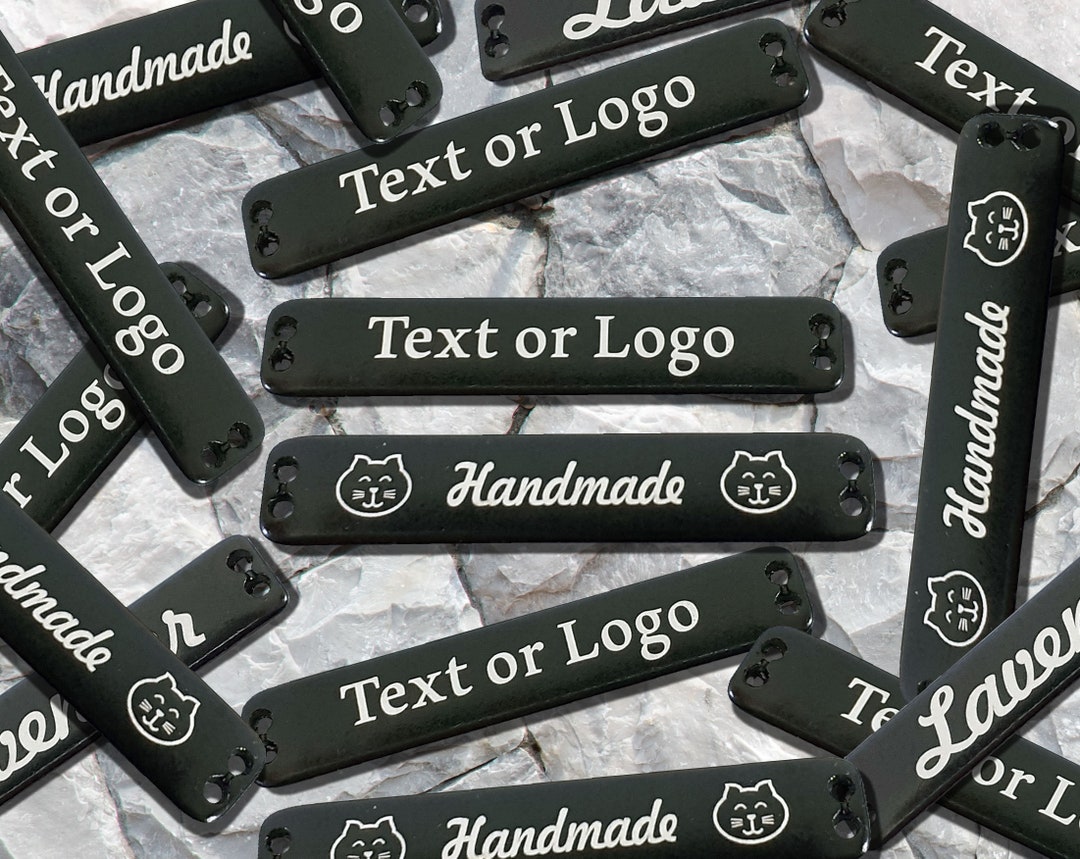 Custom Metal Tag: 1.96" X 0.39", Ideal for Shirts, Bags, Hats, Blankets ...
