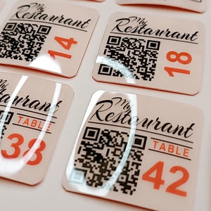 Custom QR Code Puck Menu - QR Code Polycarbonate Card - Durable ...