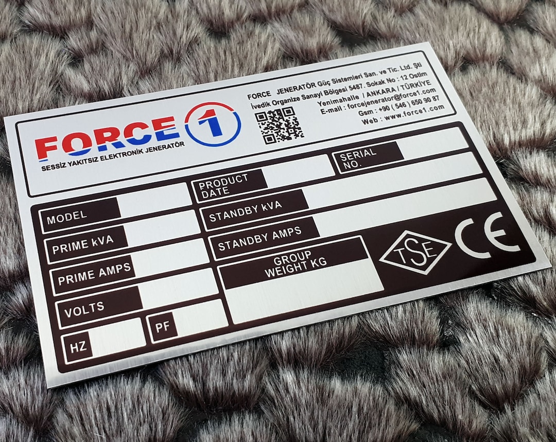 Custom Industrial Label - Custom-designed Machine Tag - Asset Tag-id ...