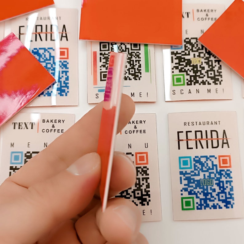 QR CODE Menu QR Code Menu Sign Plastic Table Menu durable - Etsy Australia