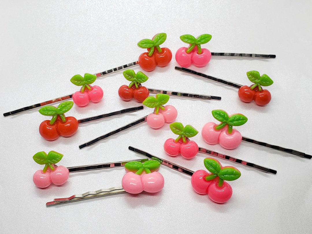 Retro Cherry Hair Pins Fruit Hair Pins Food Hair Pins Set of 4 Hair Pin ...