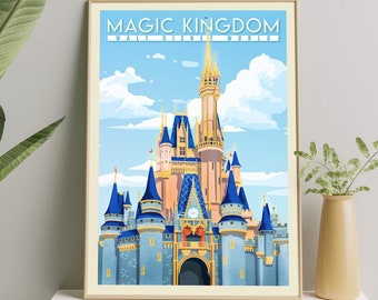Magic Kingdom Art | Etsy UK