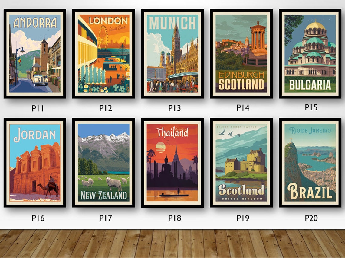 City Art POSTCARD Landmarks Graphic Design Postcard World | Etsy