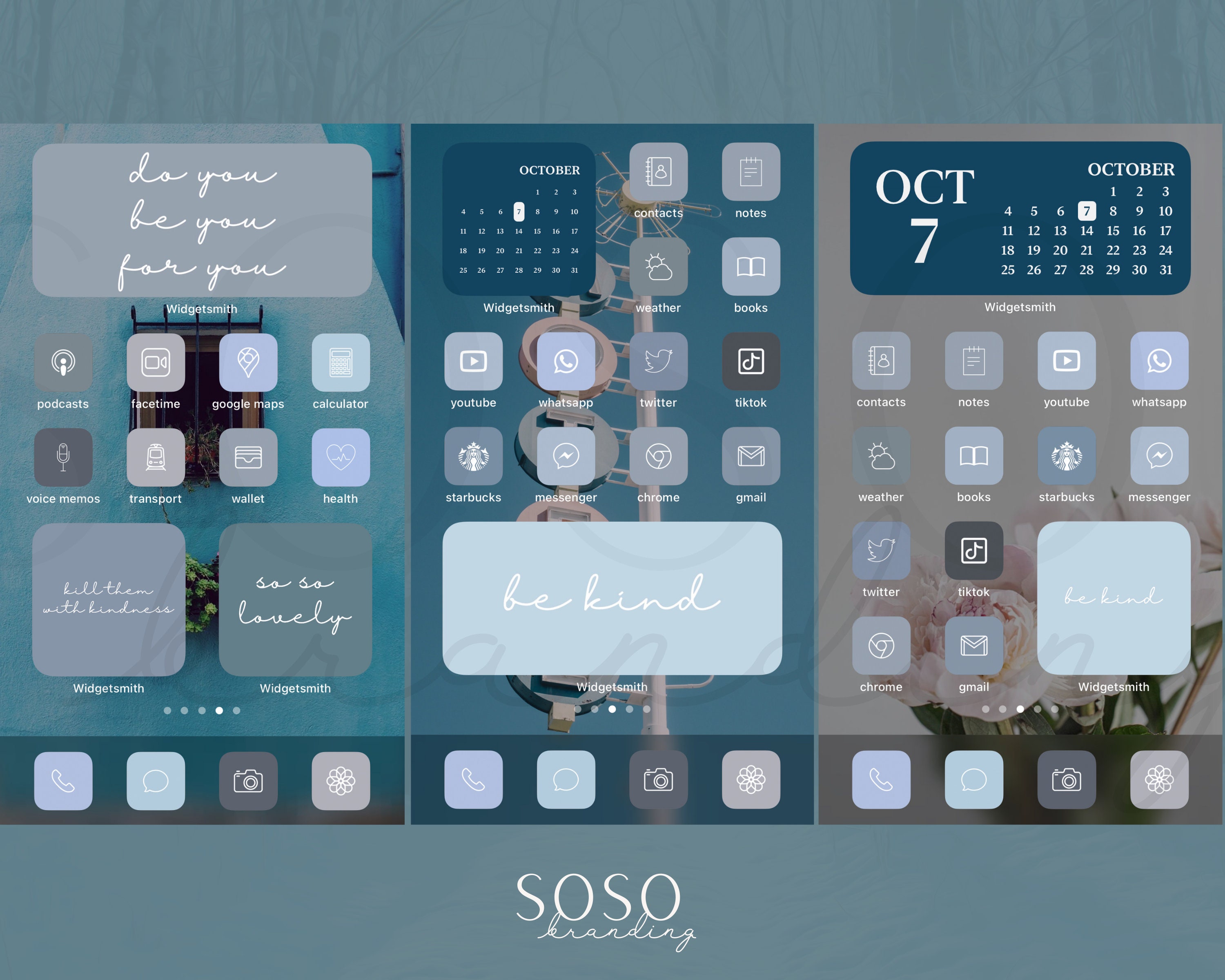 Blue Tones Aesthetic 224 Iphone Ipad Ios 14/ios 15 App Icons | Etsy