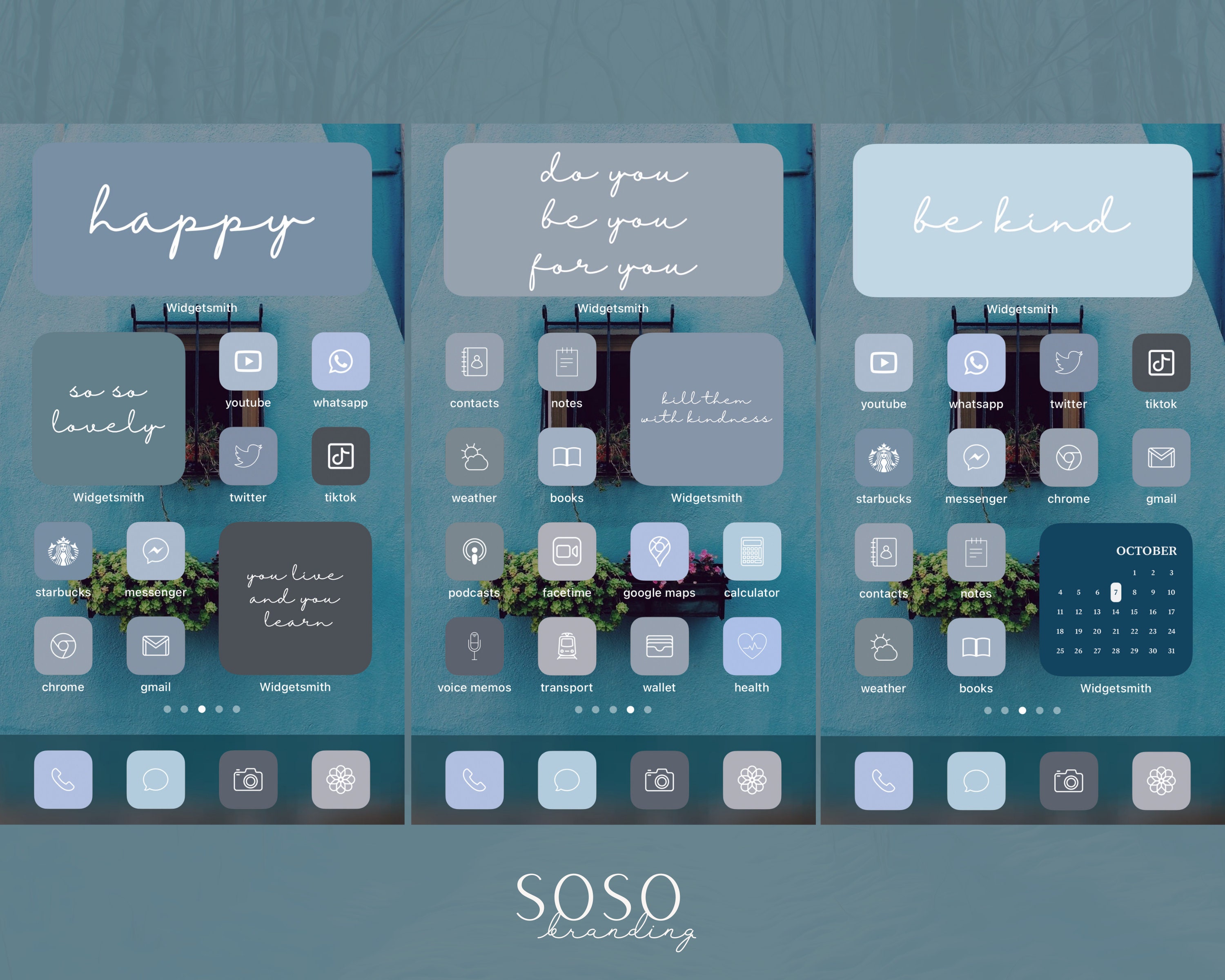 Blue Tones Aesthetic 224 Iphone Ipad Ios 14/ios 15 App Icons | Etsy