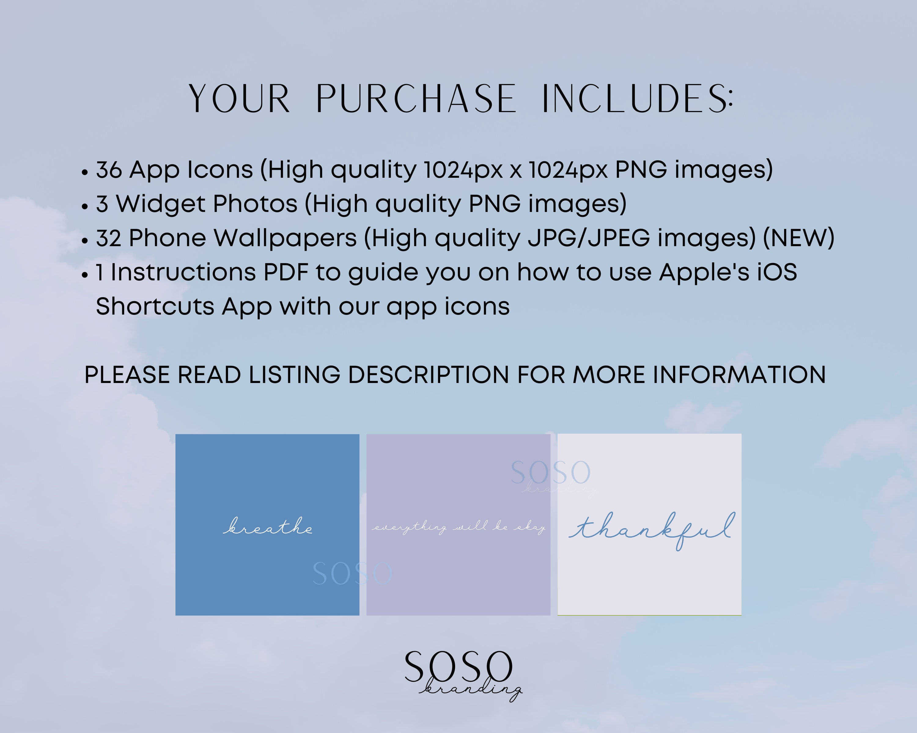 Pastel Blue Purple Pink Aesthetic Iphone Ios 14/ios 15 App - Etsy Australia