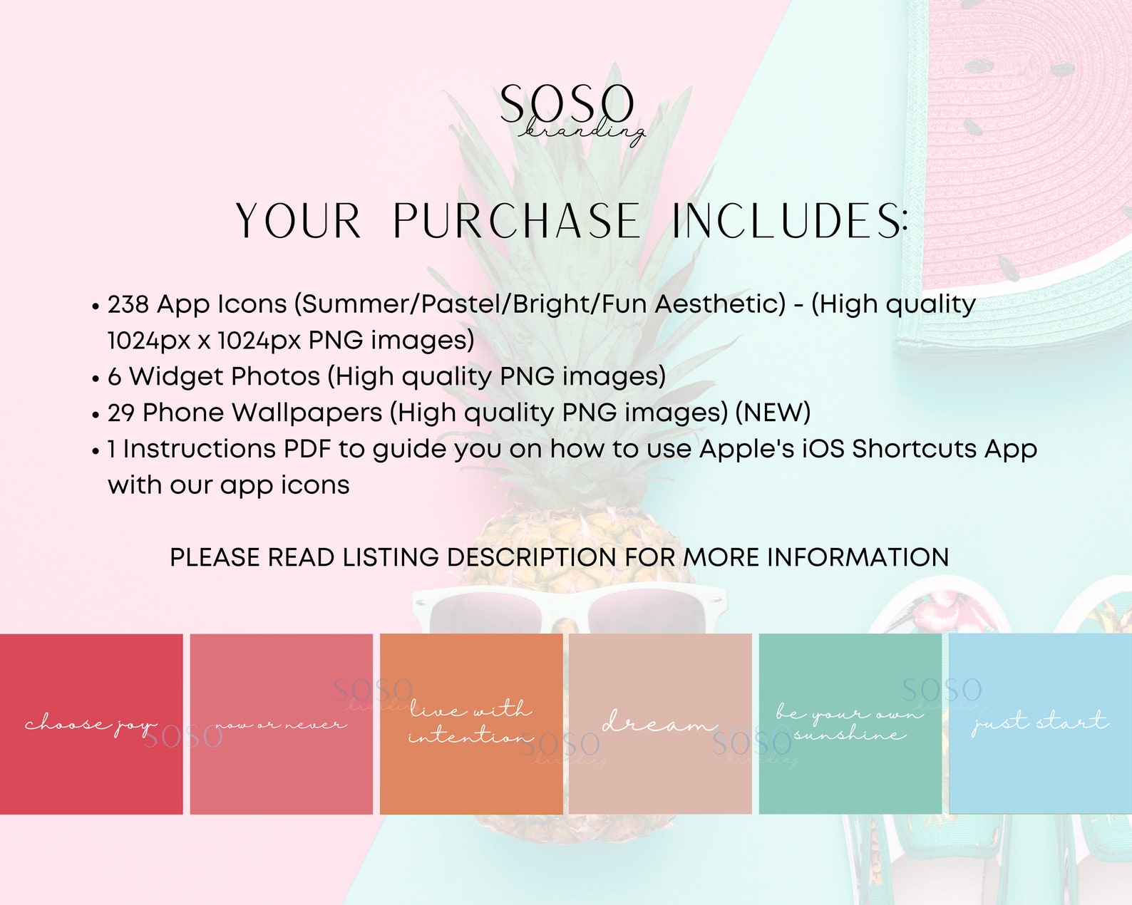 Pastel Summer Aesthetic 238 Iphone Ios 14/ios 15 App Icons - Etsy