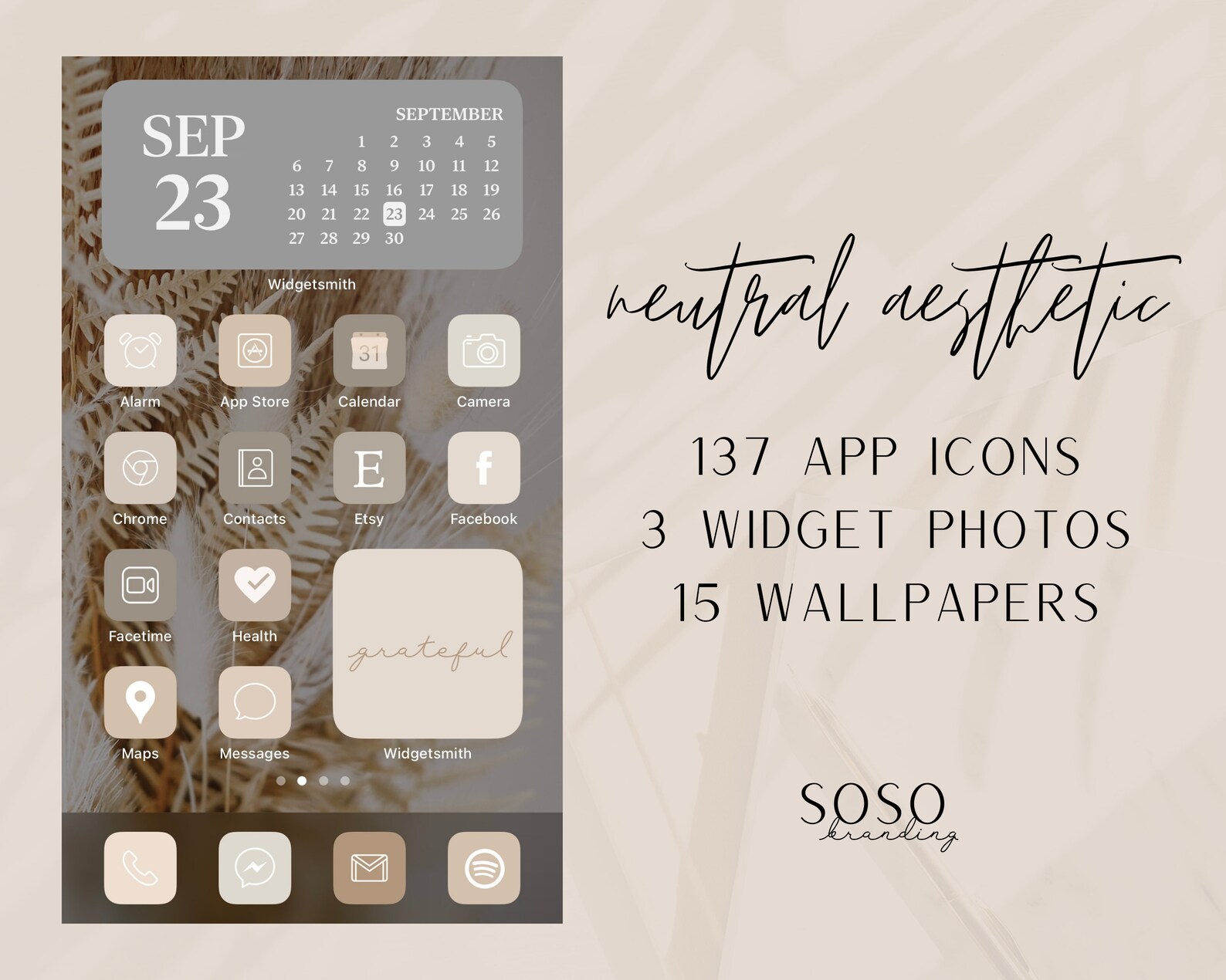 Neutral Tone Aesthetic | 137 iPhone iPad Ios 14/ios 15 App Icons ...