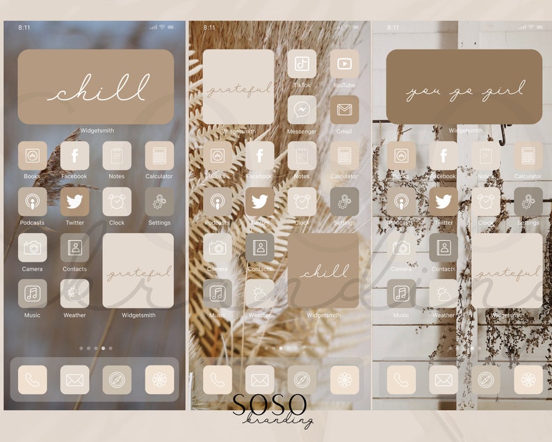 Neutral Tone Aesthetic iPhone iOS 14/iOS 15 App Icons - Etsy.de