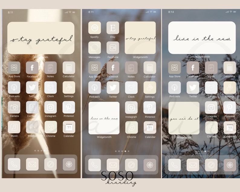 Beige Cream Sand Tone Neutral Aesthetic 90 iPhone iOS 14/iOS | Etsy