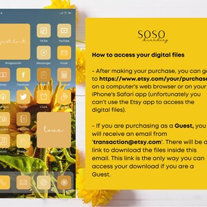 Yellow Sunflowers Lemon Aesthetic | iPhone iPad Ios 14/ios 15 App Icons ...