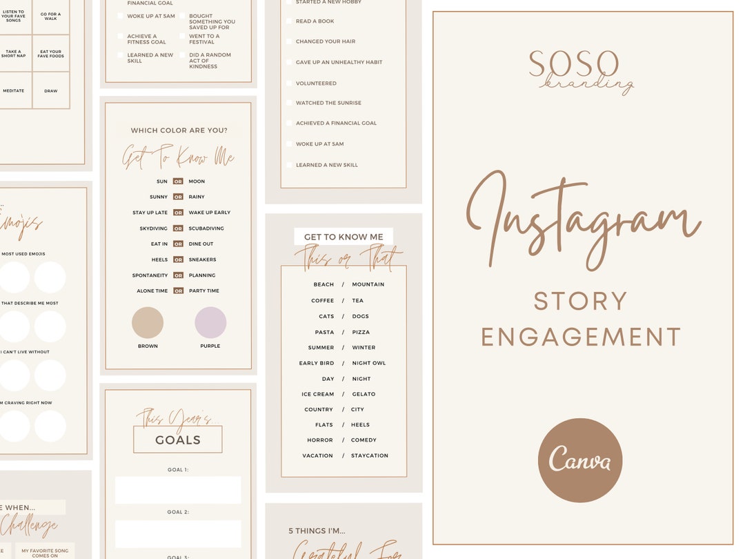 Instagram Story Canva Templates - Engagement Booster | Story Games ...