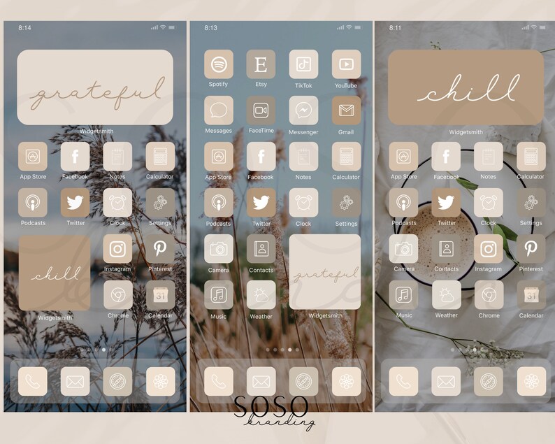 Neutral Tone Aesthetic iPhone iOS 14/iOS 15 App Icons - Etsy.de
