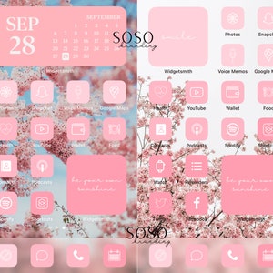 Pink Aesthetic | iPhone Ios 14/ios 15 App Icons | Widget Photos ...