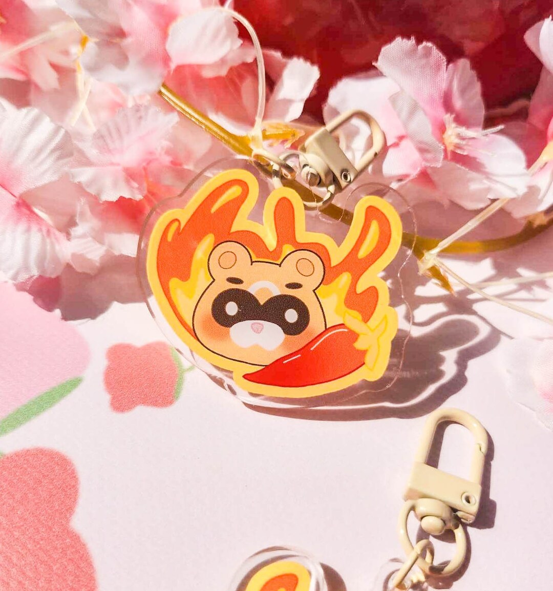 Genshin Impact Guoba Xiangling keychain - Etsy