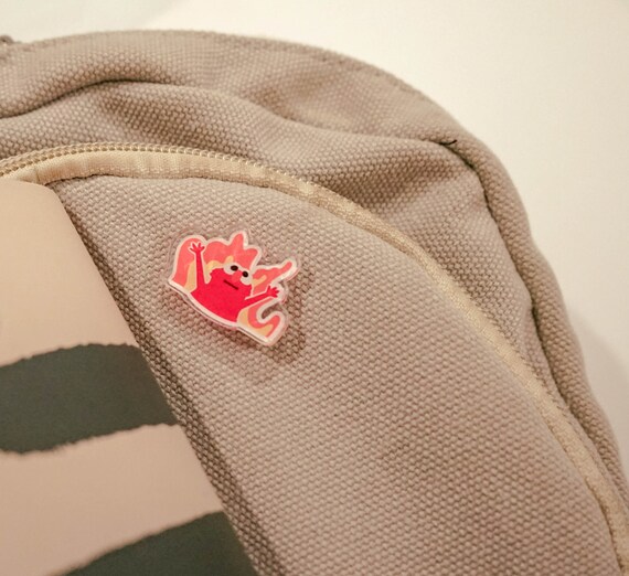 Hellmo Fire Meme Pin and FREE Sticker Sticker - Etsy