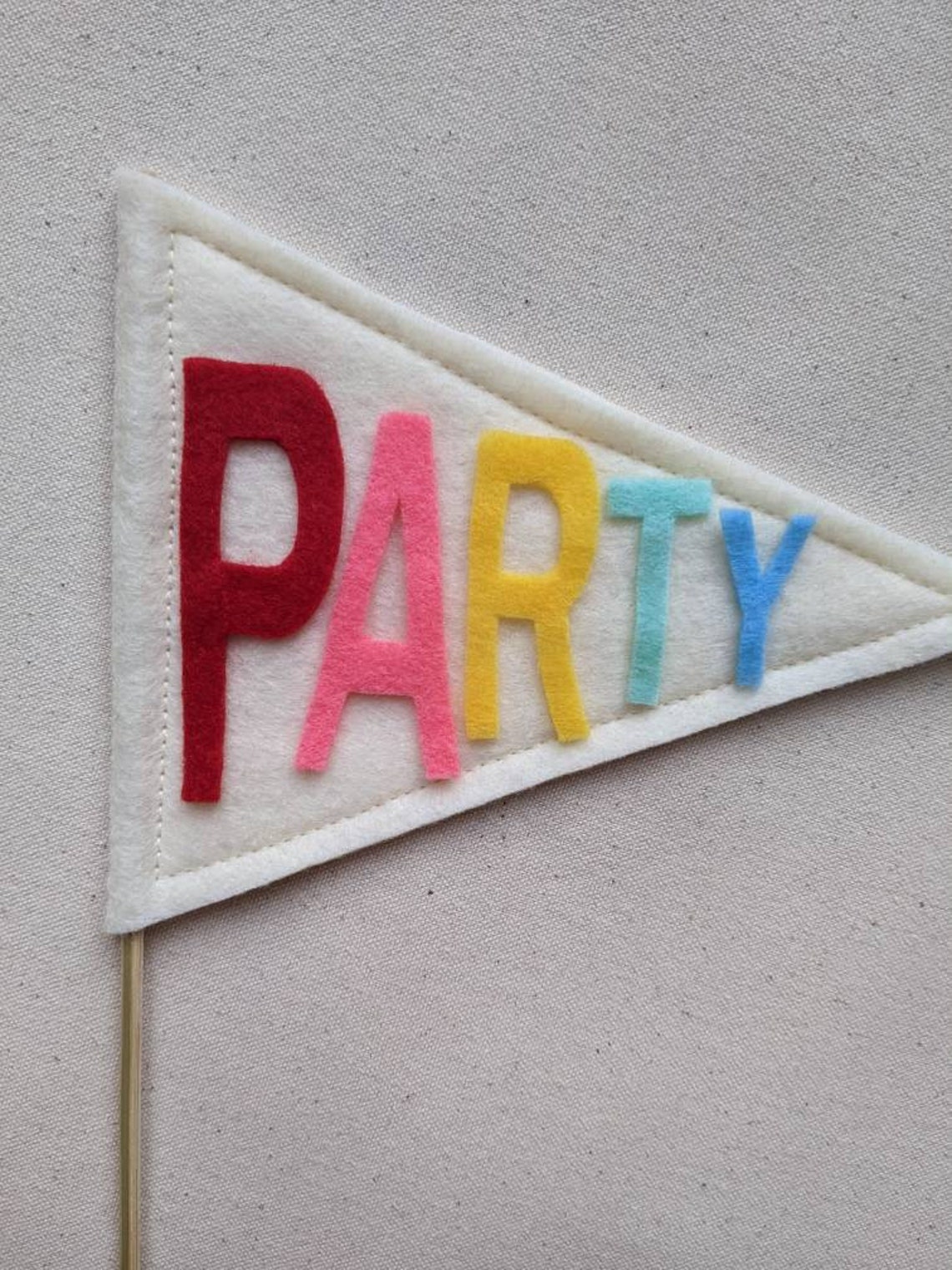 Birthday PARTY Flag Cake Topper, Photo Prop, Rainbow Birthday ...