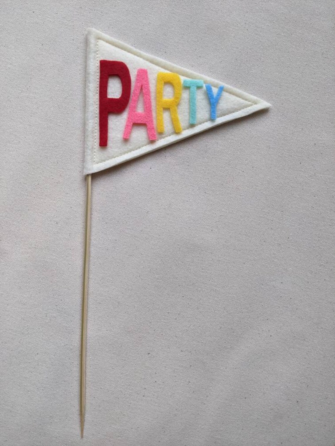 Birthday PARTY Flag Cake Topper, Photo Prop, Rainbow Birthday ...