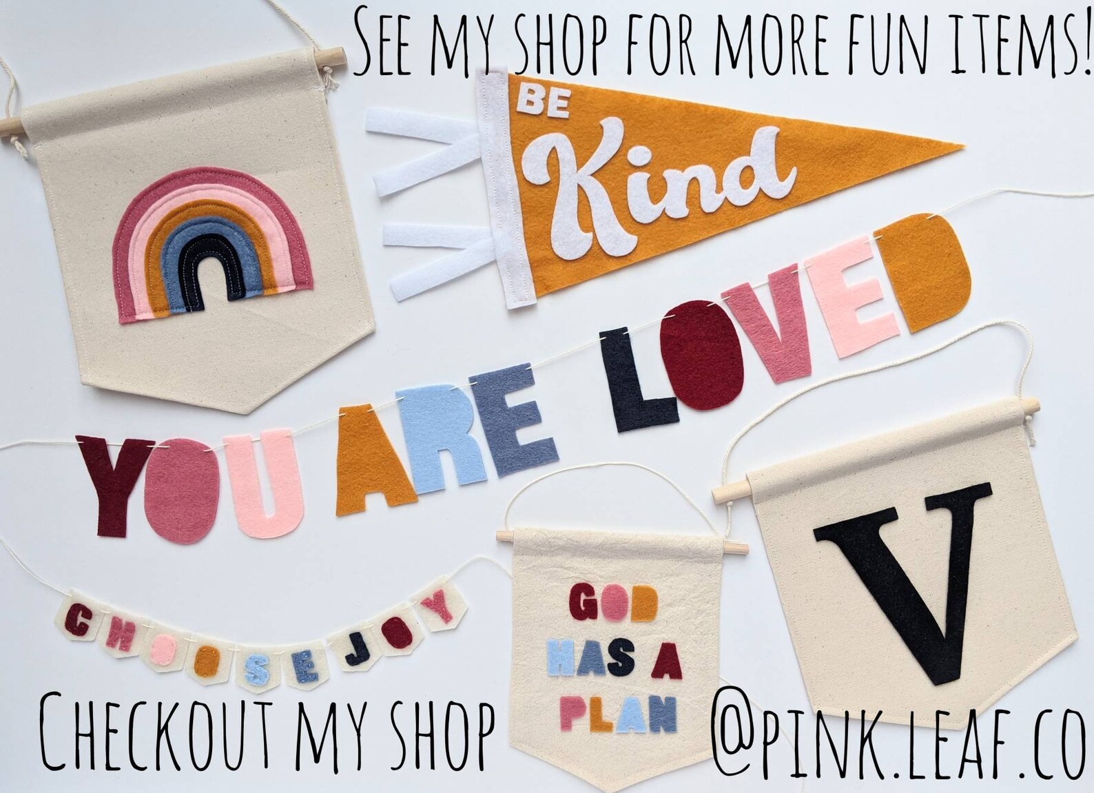 Be Kind Banner Wall Hanging Black Felt Letters Canvas Flag - Etsy